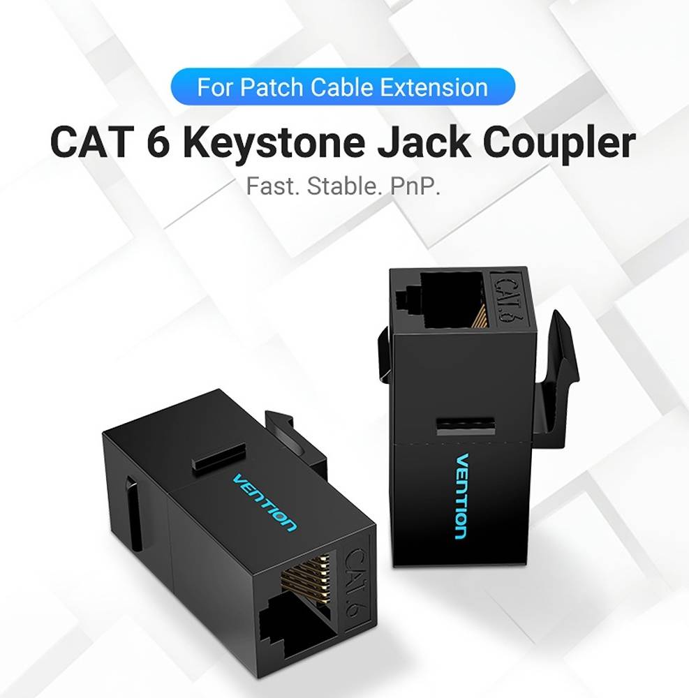 Buy Vention Cat.6 Utp Keystone Jack Coupler 10 Pack Black – IPGBO-10 ...