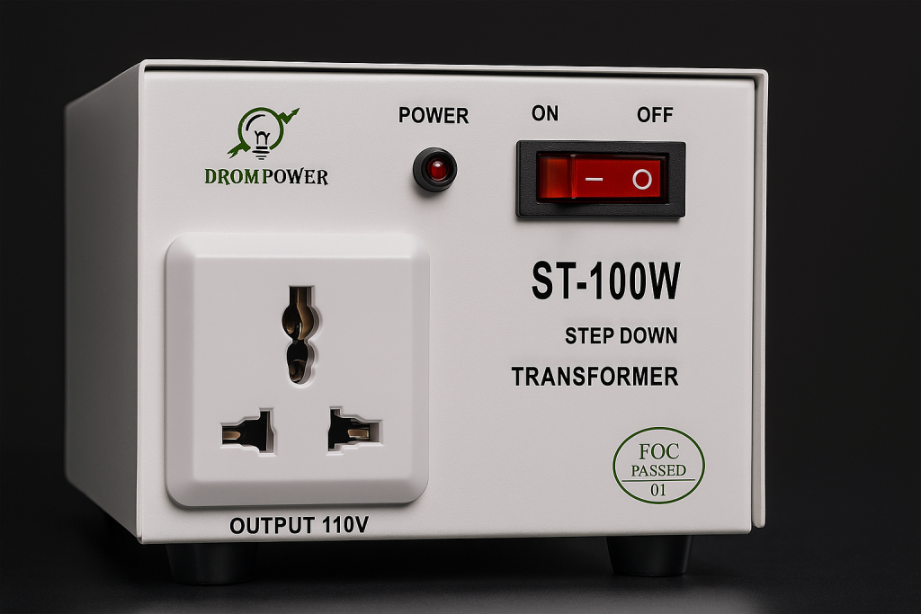 Buy Drom Power 100W Step-Down Transformer (ST-100W) – 220V to 110V ...