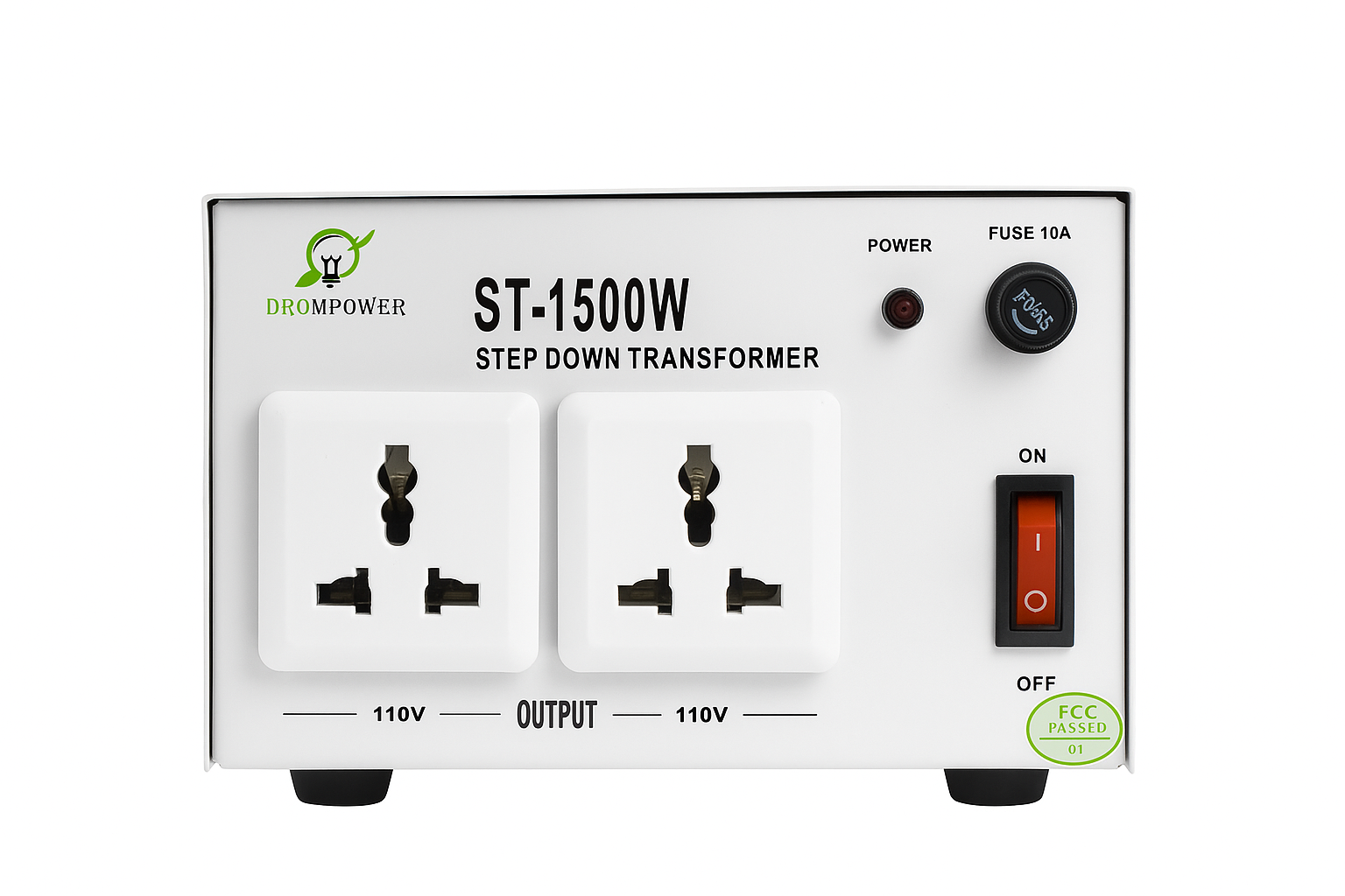 Buy Drom Power 1500W Step-Down Transformer (ST-1500W) – 220V to 110V ...