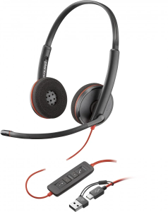 Buy Poly Blackwire 3220 USB-C Wired Stereo Headset with Noise-Canceling ...